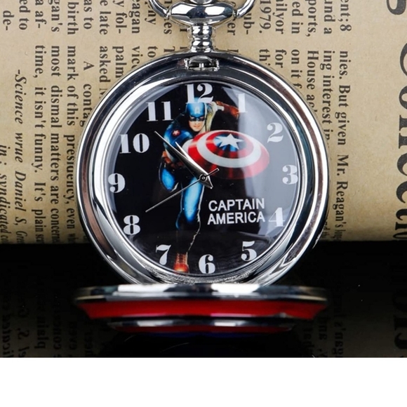 Accessories | New Captain America Marvel Superhero Pocket Watch | Poshmark